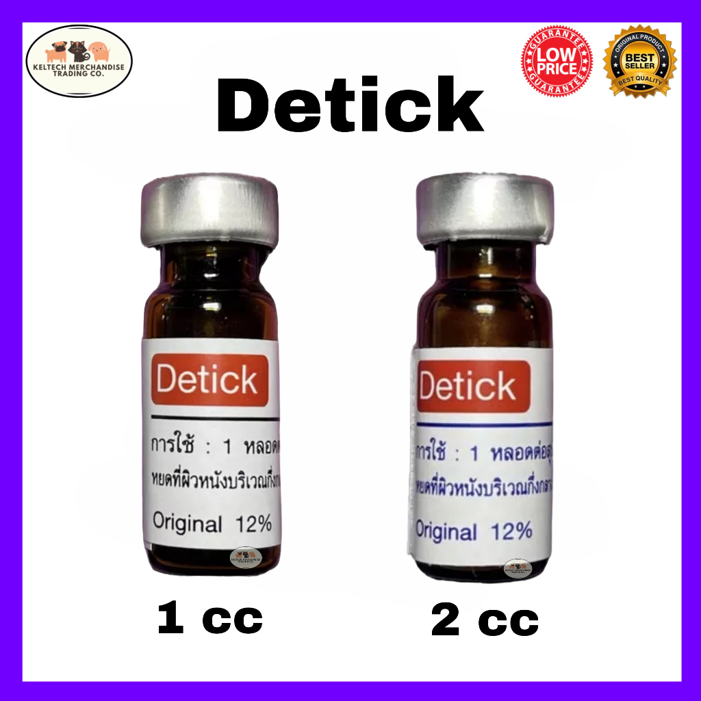 Detick Anti Garapata 1cc and 2cc Anti Fleas & Ticks Spot on Solution Treatment for Dogs and Cats ...