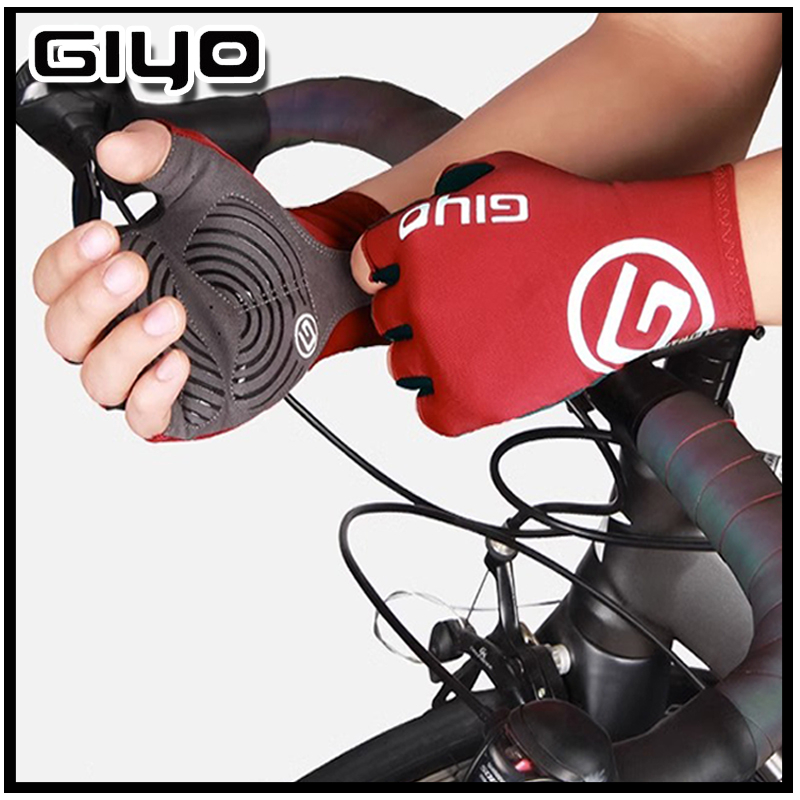 （1 Pair）Giyo breaking wind half finger gloves lycra fabric anti-slip ...