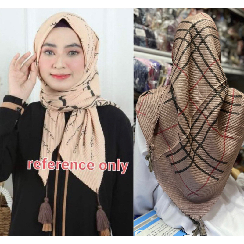 PRINTED TRIANGLE HIJAB SQUARE | Shopee Philippines