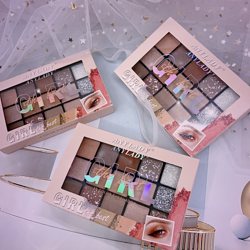 15 Color Matte Shine Glitter Beautiful Fragment Eyeshadow Tray Eye ...