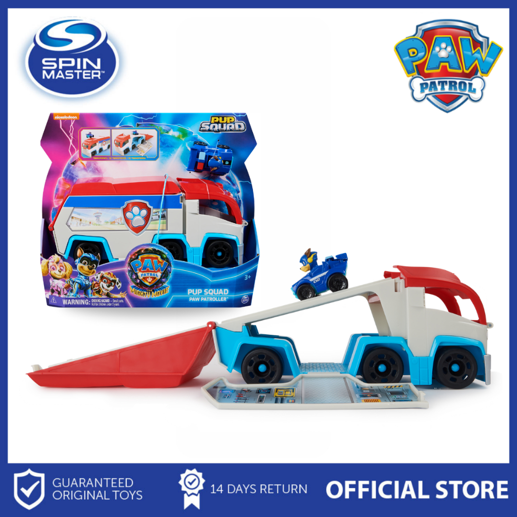 Paw Patrol The Mighty Movie Pup Squad Transforming Patroller Vehicle ...