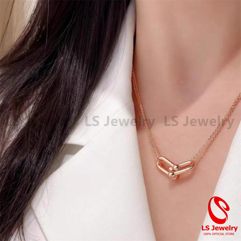 LS Jewelry 14K Gold Necklace For Women Non Tarnish Minimalist U Shape ...