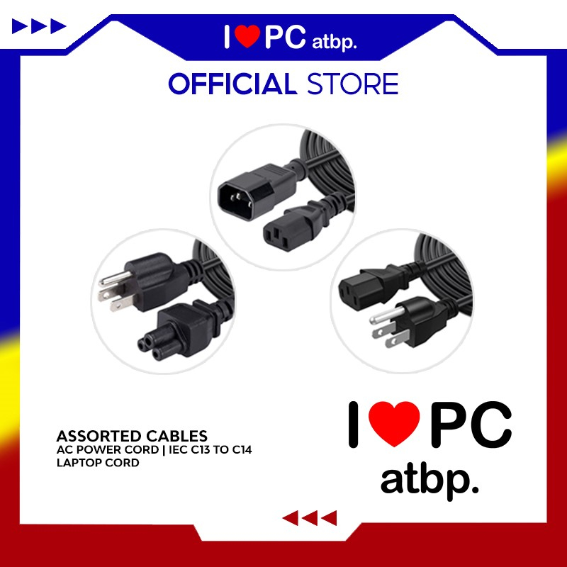Assorted Cables 1 (AC Power Cord, IEC C13 to C14, Laptop Cord ...