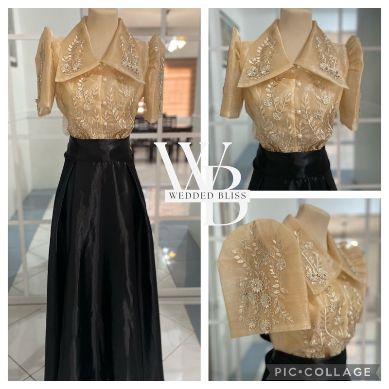 Filipiniana Top And Skirt Terno Shopee Philippines 8474