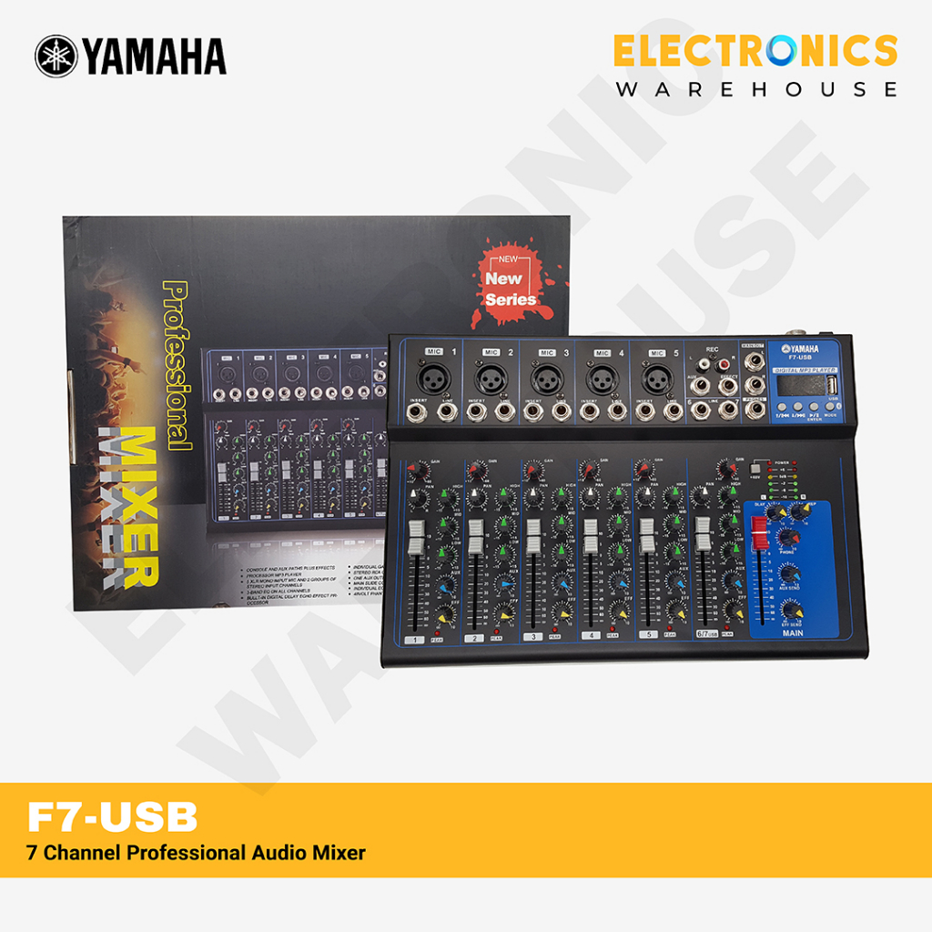 Yamaha F7-USB 7 Channel Professional Audio Mixer | Shopee Philippines