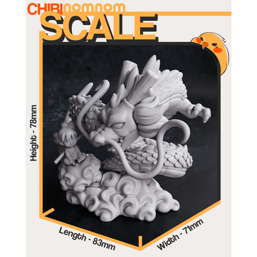 Chibi Shenron and Goku (Dragon Ball Z) Resin 3D Printed Statue | Shopee ...