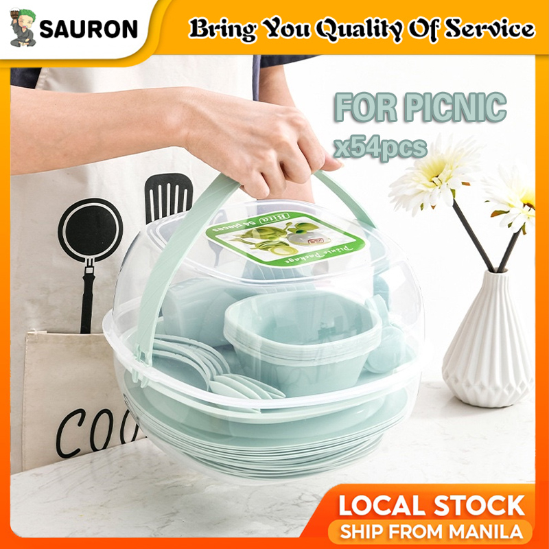 48 AND 54 PIECES PICNIC WARE SET/ PICNIC SET CAMPING/KITCHEN UTENSILS ...