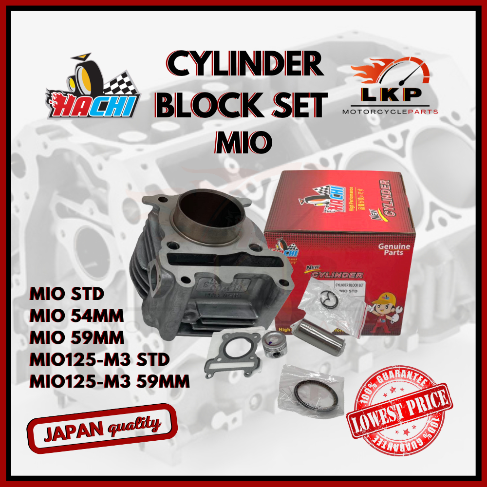 HACHI CYLINDER BLOCK SET MIO STD / MIO 54MM / MIO 59MM / MIO125-M3 STD ...