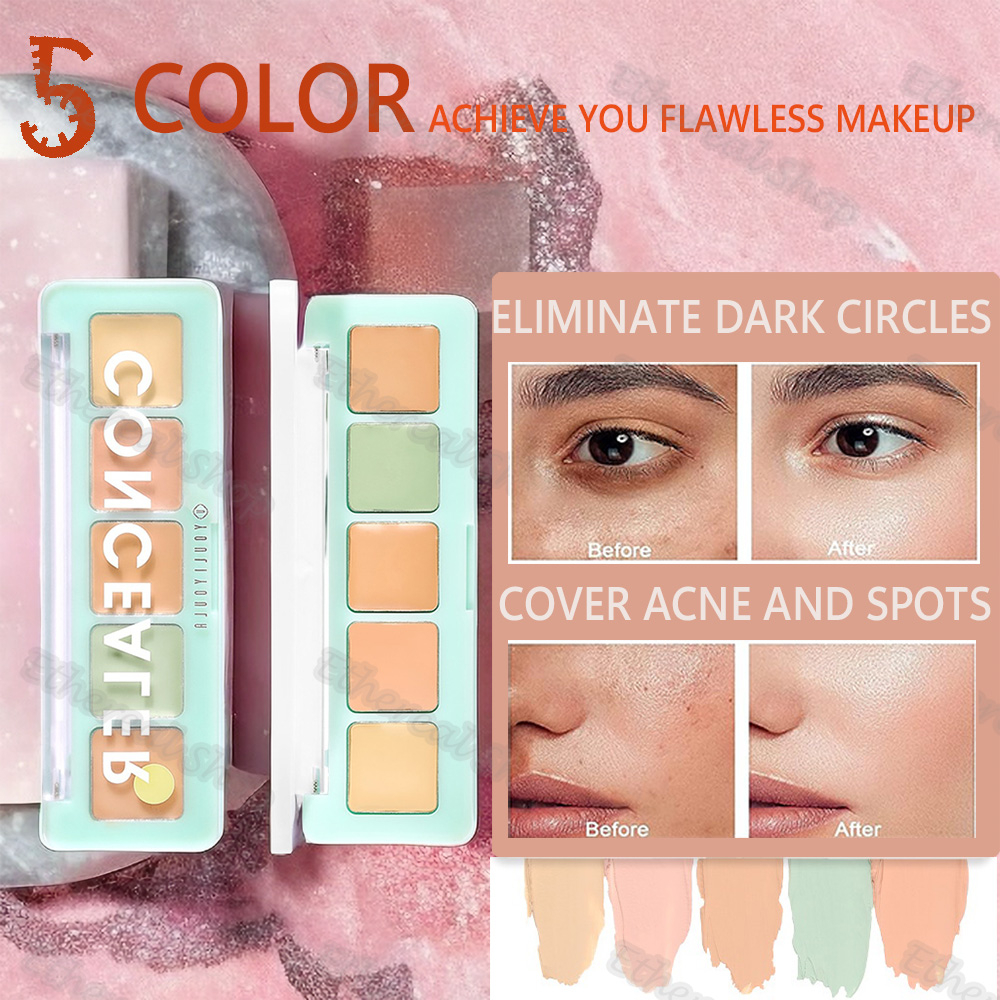 Five Color Corrector Concealer Cover Spots Pimples Black EyeCircles ...