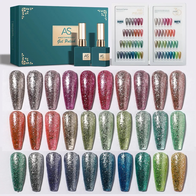 As Gel Polish set 30Colors with color chart 15ml. | Shopee Philippines