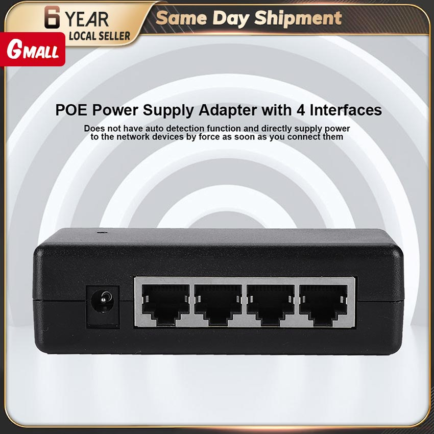 【Fast Delivery】 4 Port POE Injector for CCTV Surveillance IP Cameras ...