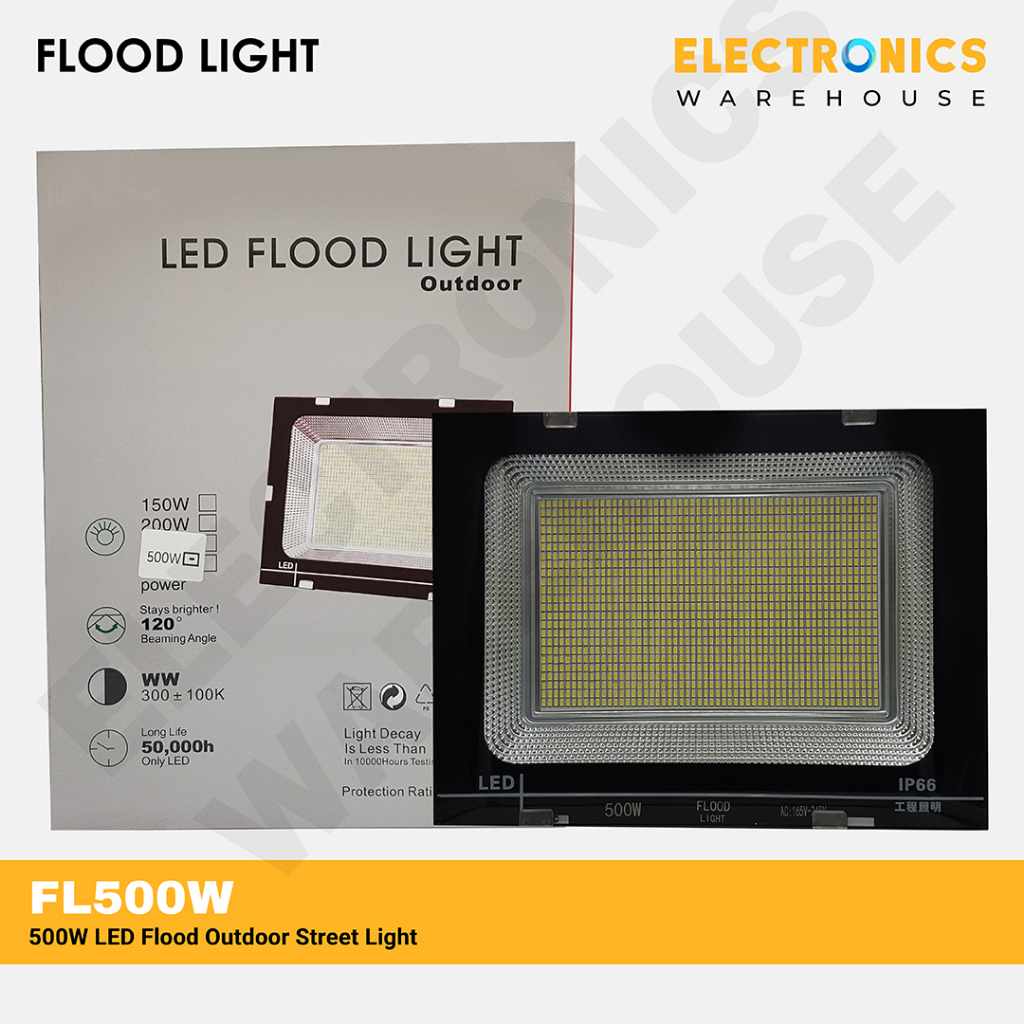LED Flood Light FL500W – 500W LED Flood Outdoor Street Light | Shopee ...