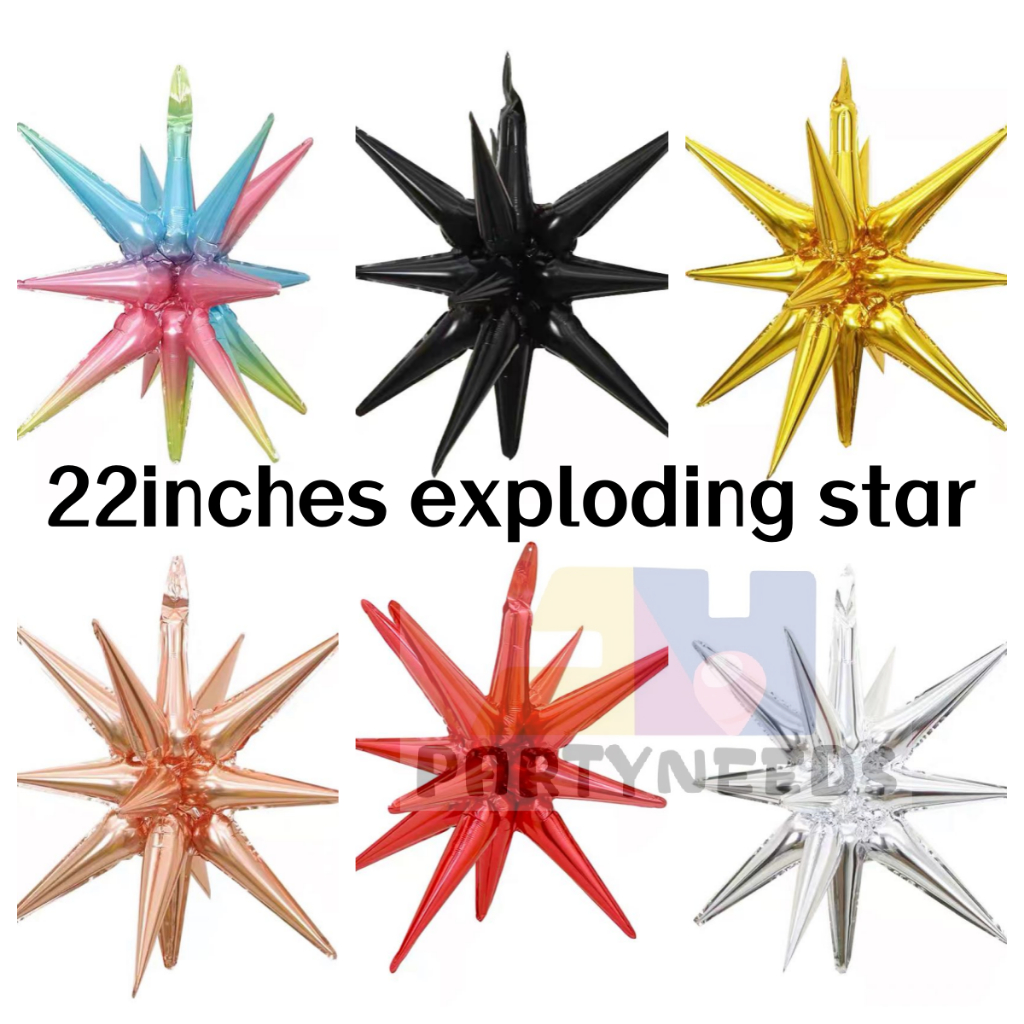 Size 22 Inches Exploding Star Mylar Foil Balloon Decoration Brthday ...