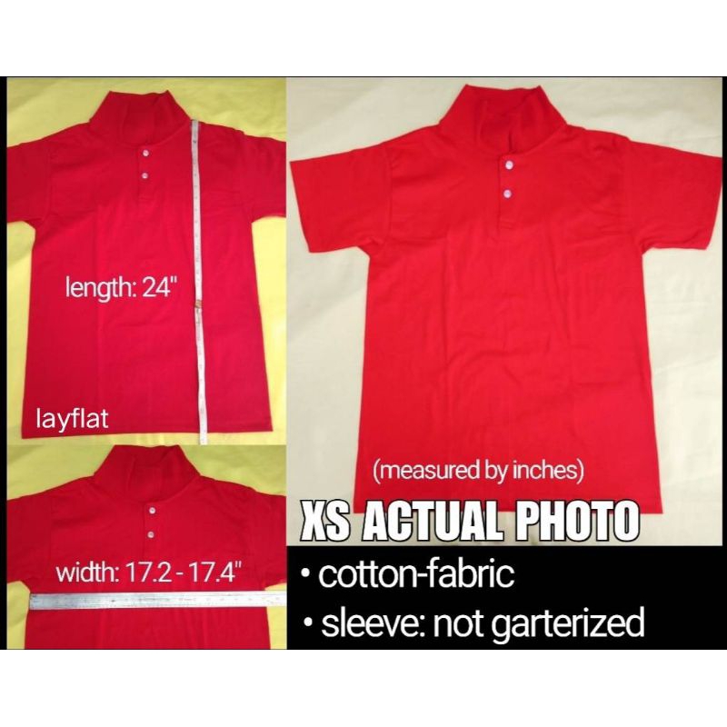 YALEX..Plain Polo Shirt..men&women(menscut) size chart posted | Shopee ...