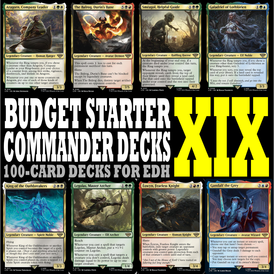 MTG - Budget Starter Decks for Commander EDH 100-Cards Batch 19 - PC ...