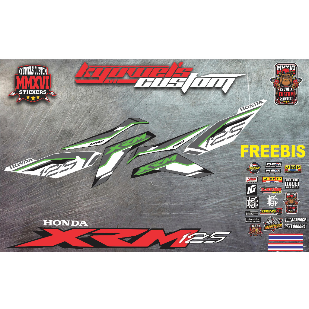 XRM 125 DS STOCK DECALS | Shopee Philippines