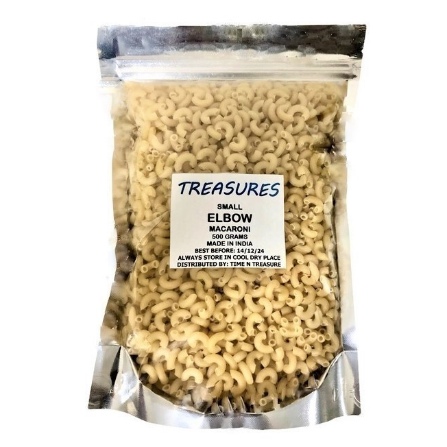 Treasures Macaroni - Small Elbow - Pasta - 100% Pure From India (500g ...