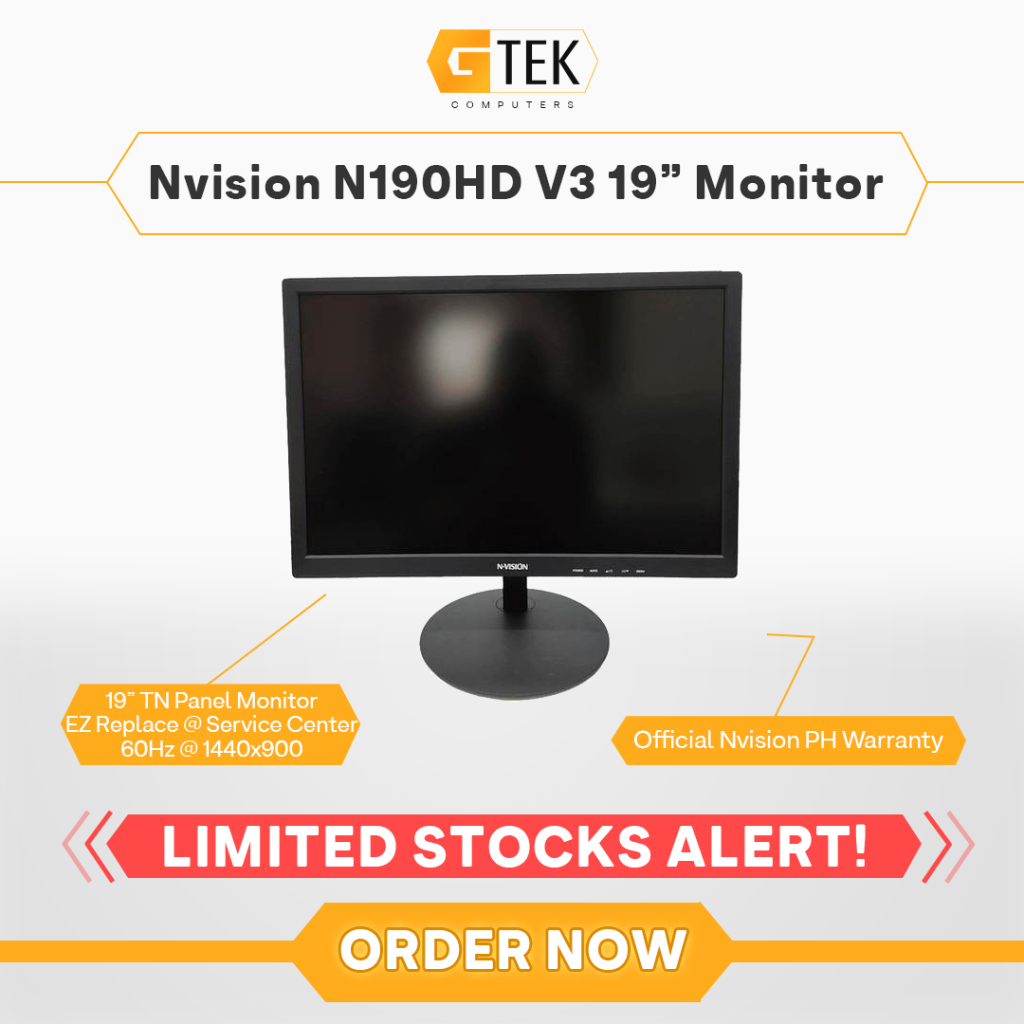 Nvision N190HD V3 900P 19" TN Panel LED Monitor | Shopee Philippines