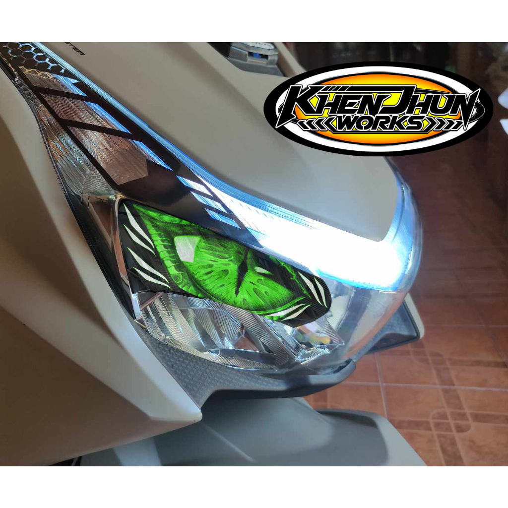 Winker Decal For Yamaha Mio Gravis V2 Model Green Dragon Eyes | Shopee ...