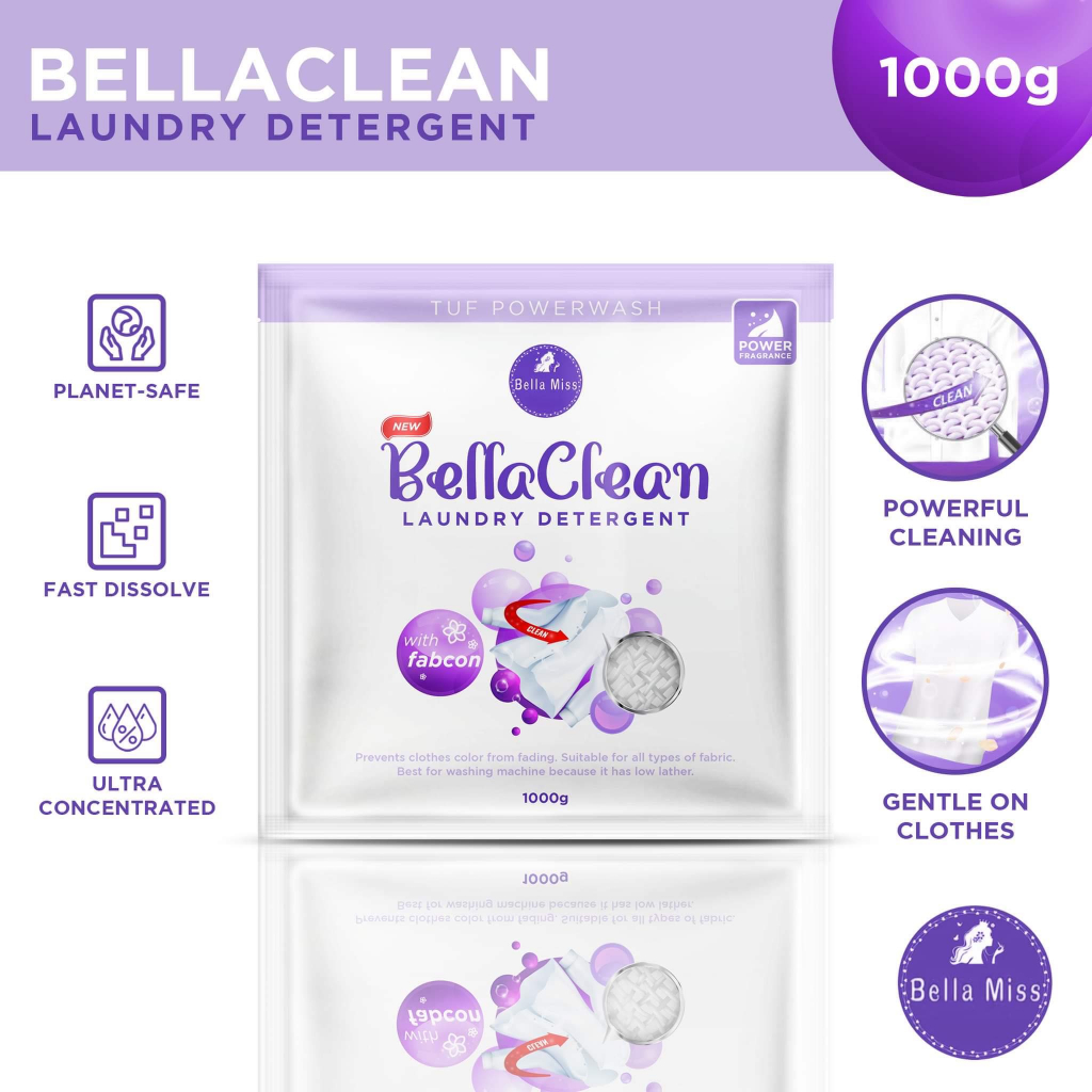 Bella Miss BellaClean Laundry Detergent 1KG | Shopee Philippines