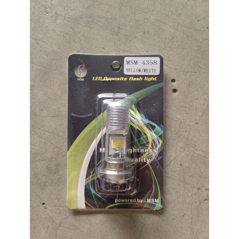 motorcycle headlight bulb LED yellow/white msm4358 for xrm/mio/tmx/wave ...