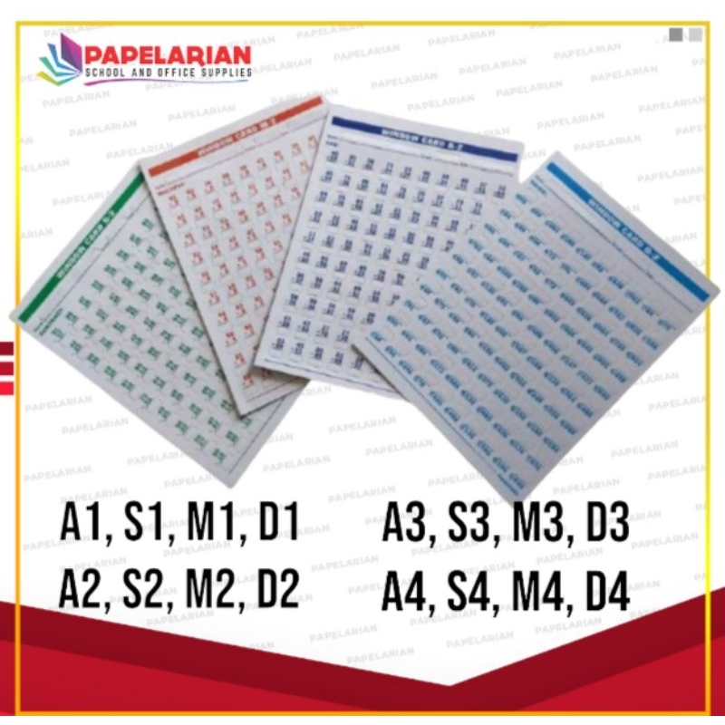 Window Card per Piece(S1,A1,D1,M1)(S2,A2,D2,M2)(S3,A3,D3,M3)(S4,A4,D4,M4) | Shopee Philippines