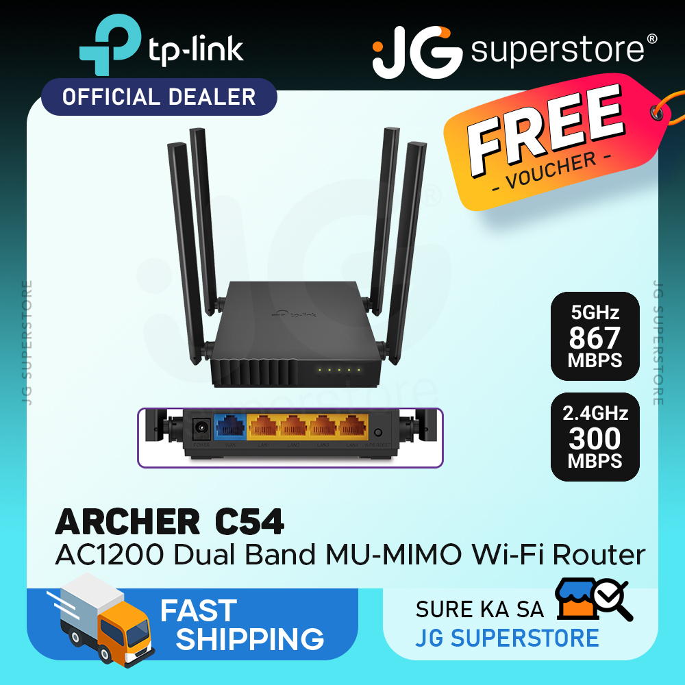 TP-Link Archer C54 AC1200 3-in-1 Dual Band MU-MIMO Wi-Fi Router w/ AP ...