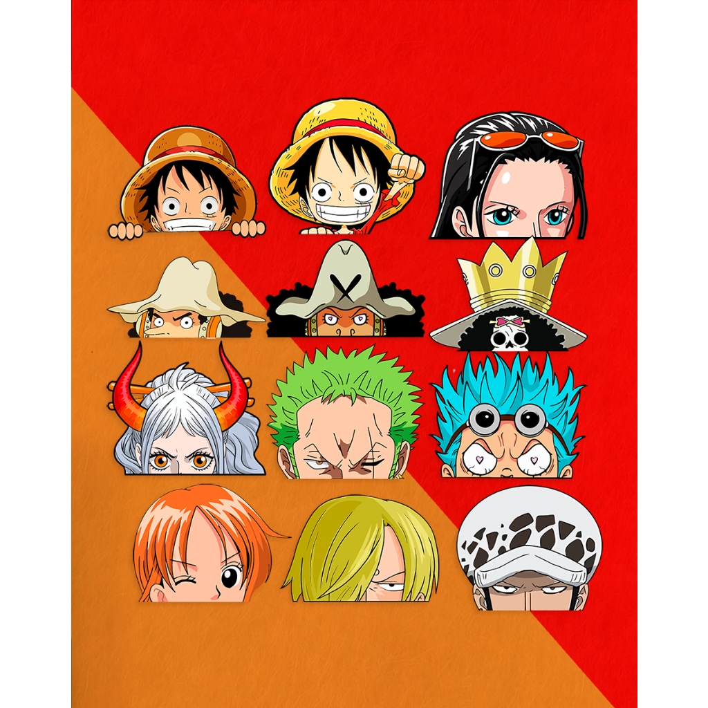 *ONE PIECE PEEKER COLLECTION STICKER laptop mugs tumblers aqua flask ...