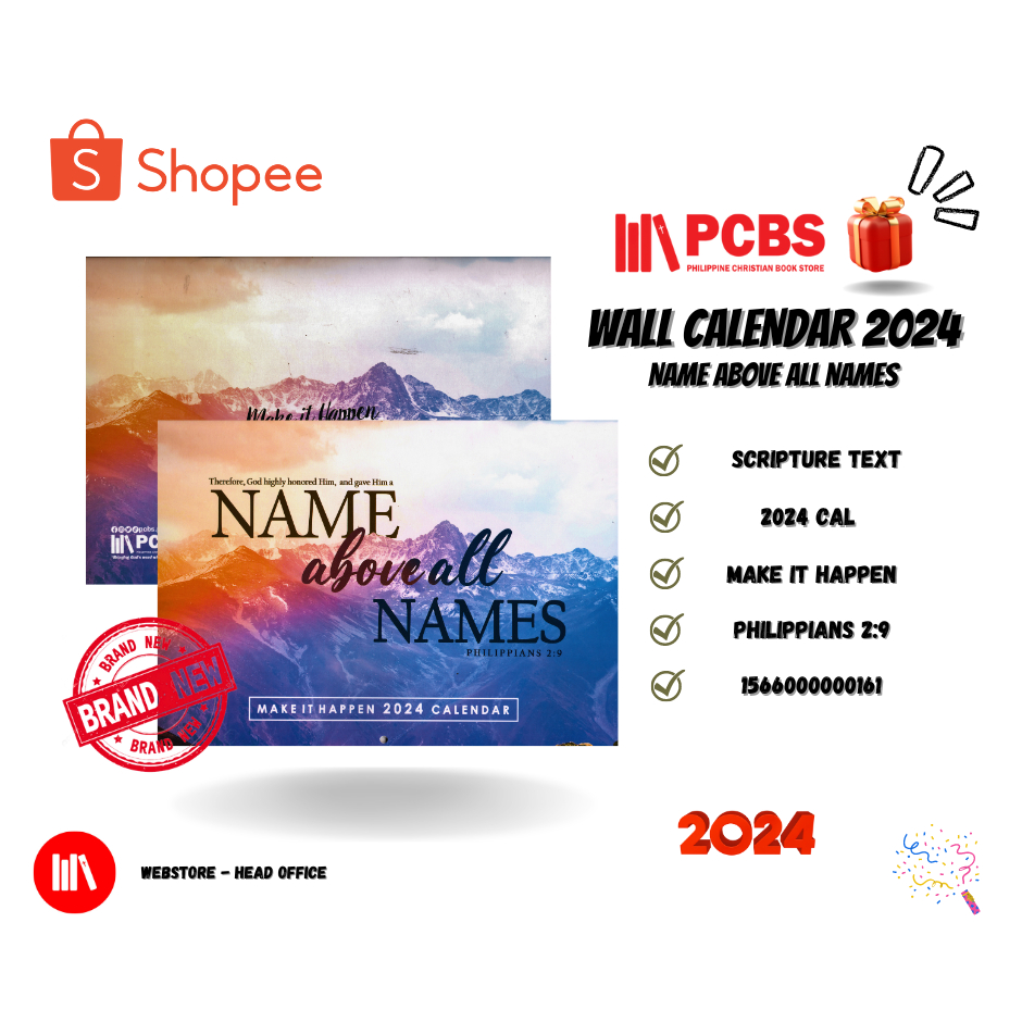 PCBS Wall Calendar 2024 (Scripture Text Wall Calendar) with Bible ...