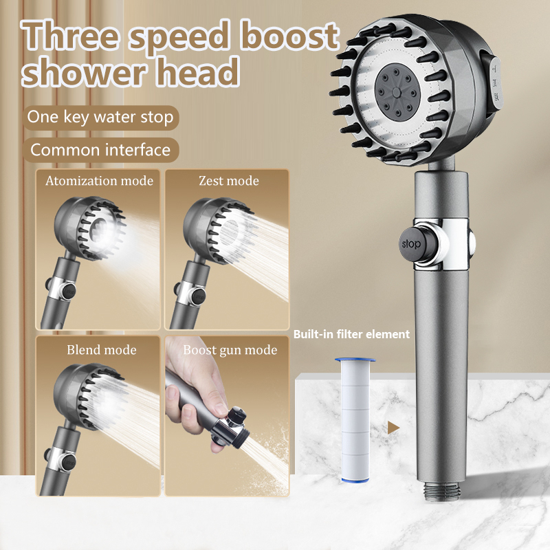 MANUYAMA Shower head Pressurized nozzle comes with filter High pressure ...