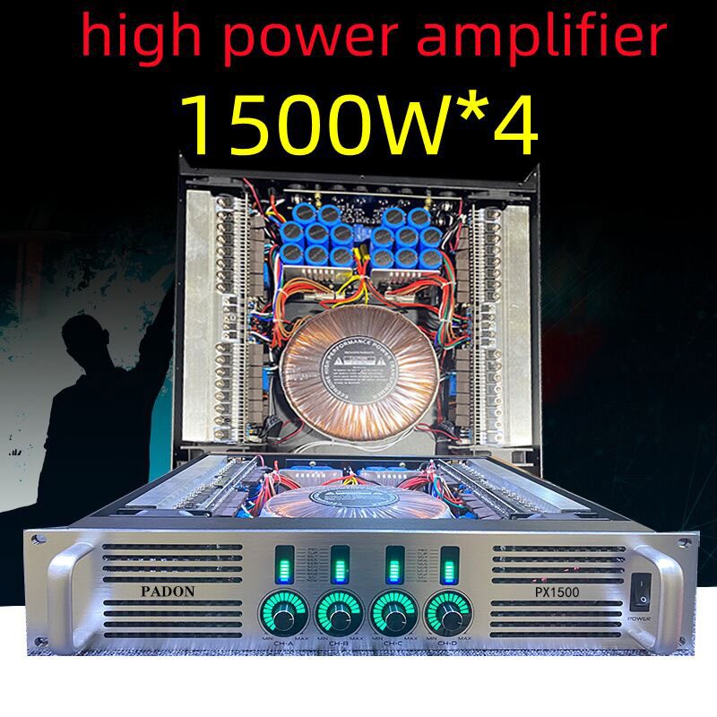 PADON four-channel amplifier professional high-power amplifier performance outdoor 1500W*4 ...
