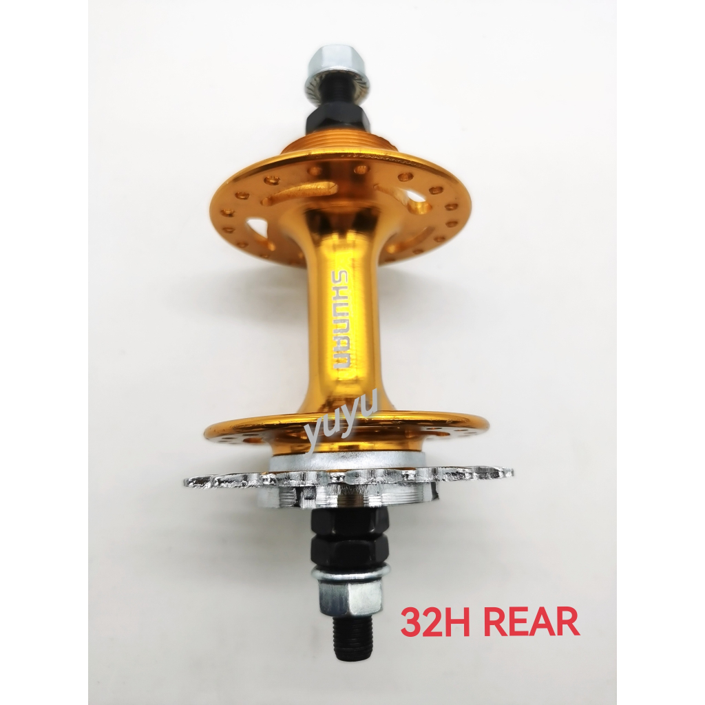 TAIWAN SHUNAN Alloy Hub Front & Rear 32 36 Holes 18T Sealed Bearing Hub ...