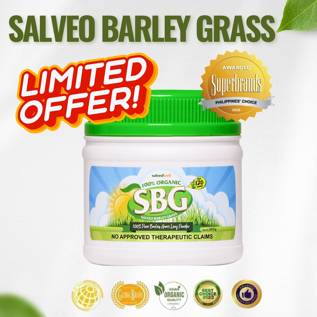 Salveo Barley Grass Powder Jar 240grams | Shopee Philippines