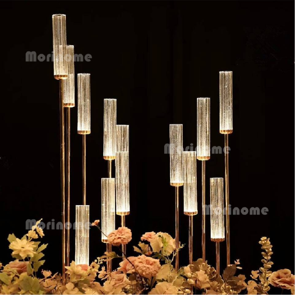 Wedding props LED light (2-PCS-in-1)standing Gold-plated atmosphere ...
