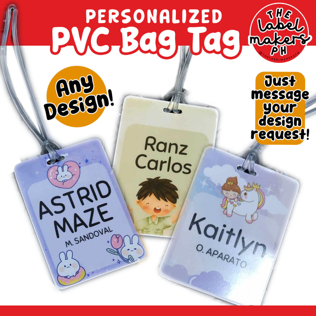 Personalized Bag Tag for kids School or Lunch Bag can be any design ...