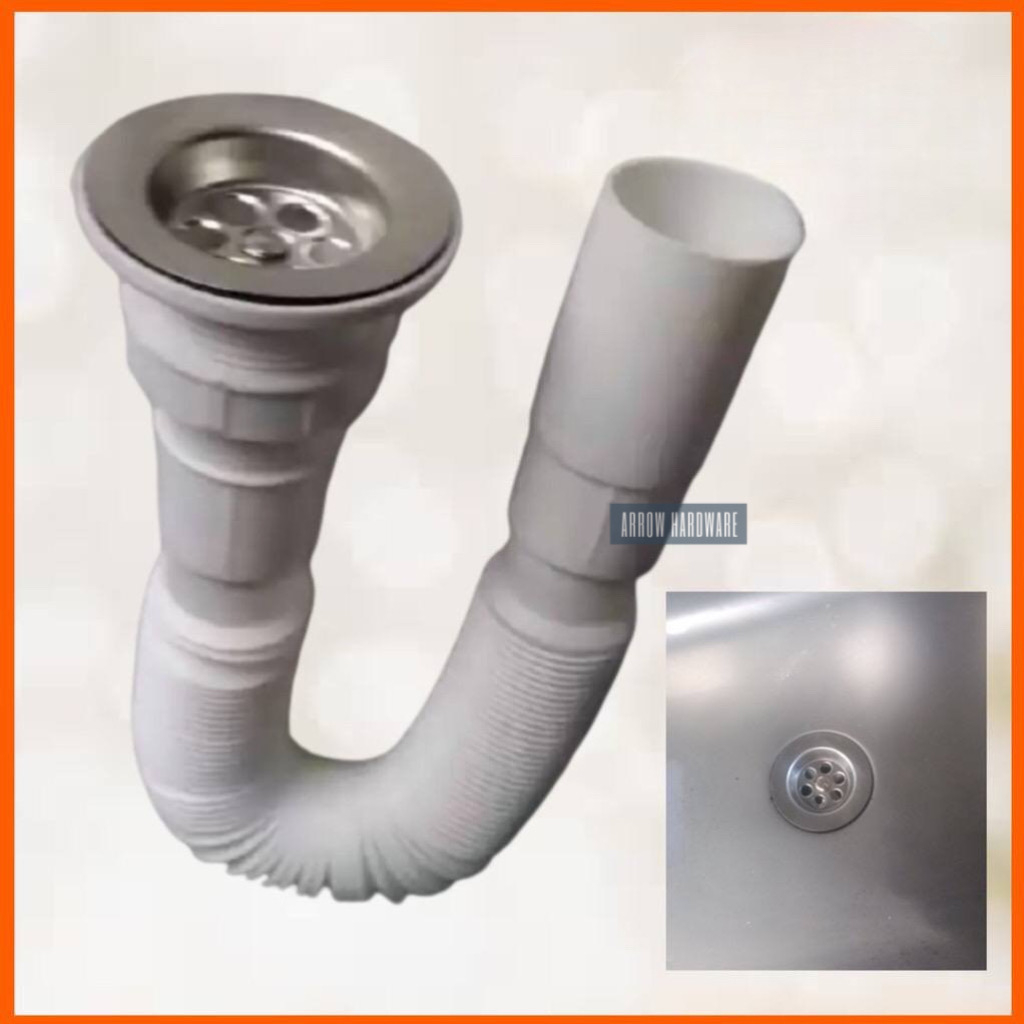 Flexible Plastic P-Trap Lavatory and Kitchen Sink 1 1/2 In. | Shopee ...