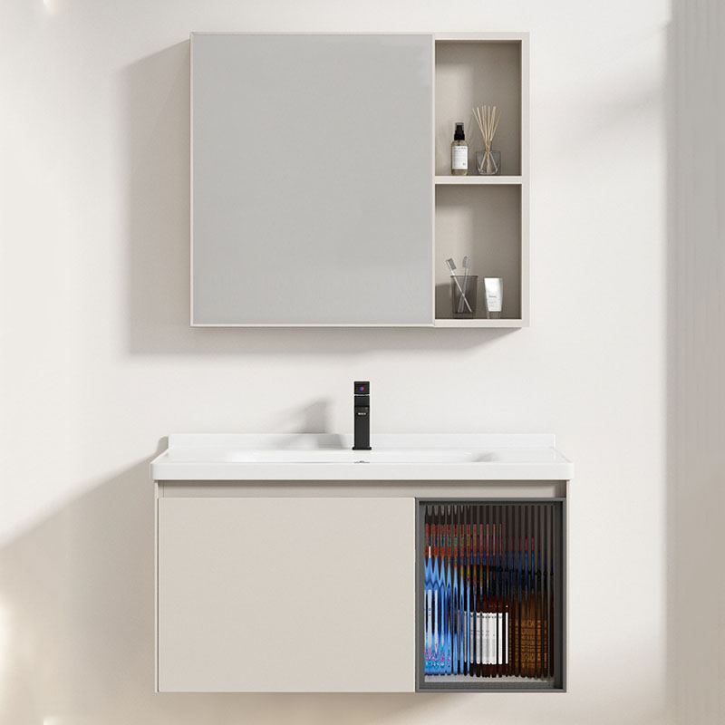 Aluminium 40-80 Wall Hung Bathroom Cabinet Sink with Mirror Box Basin ...