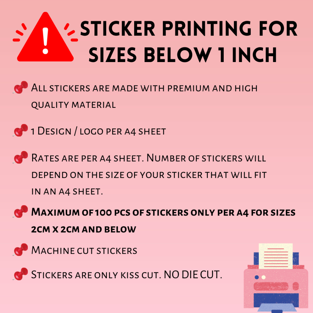 STICKER PRINTING FOR SIZES BELOW 1 INCH | Label Sticker | Product ...