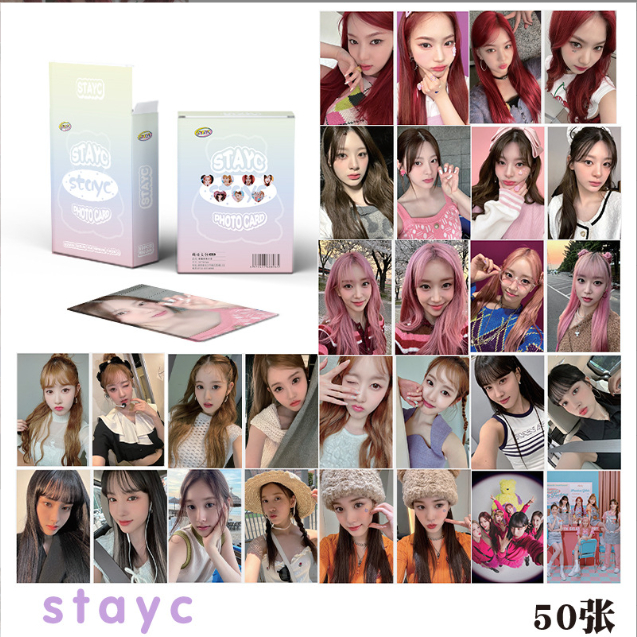50/55 Pcs/Box KPOP Album Lomo Card Holographic Lomocards Bini ...