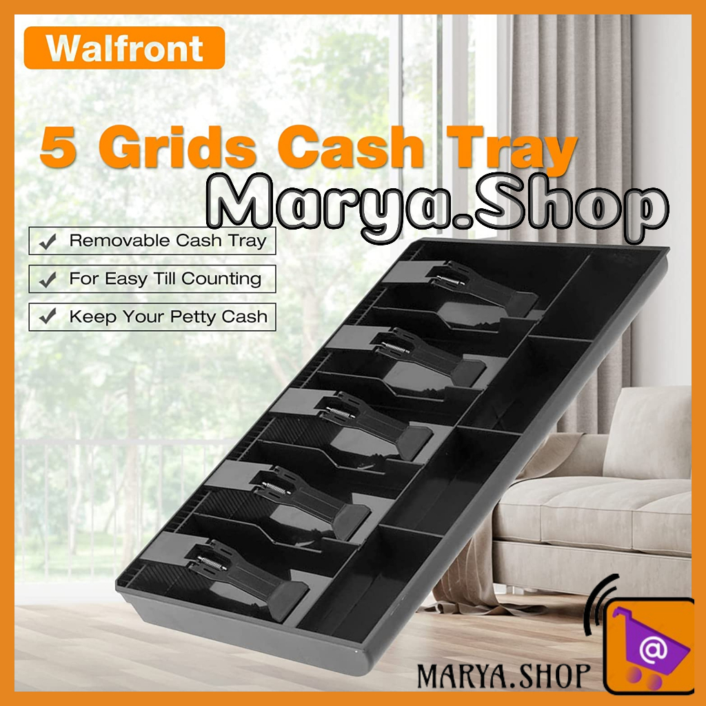 MARYA.SHOP Coins Shop Cashier Storage Box 4 and 5 Grids Cash Drawer ...