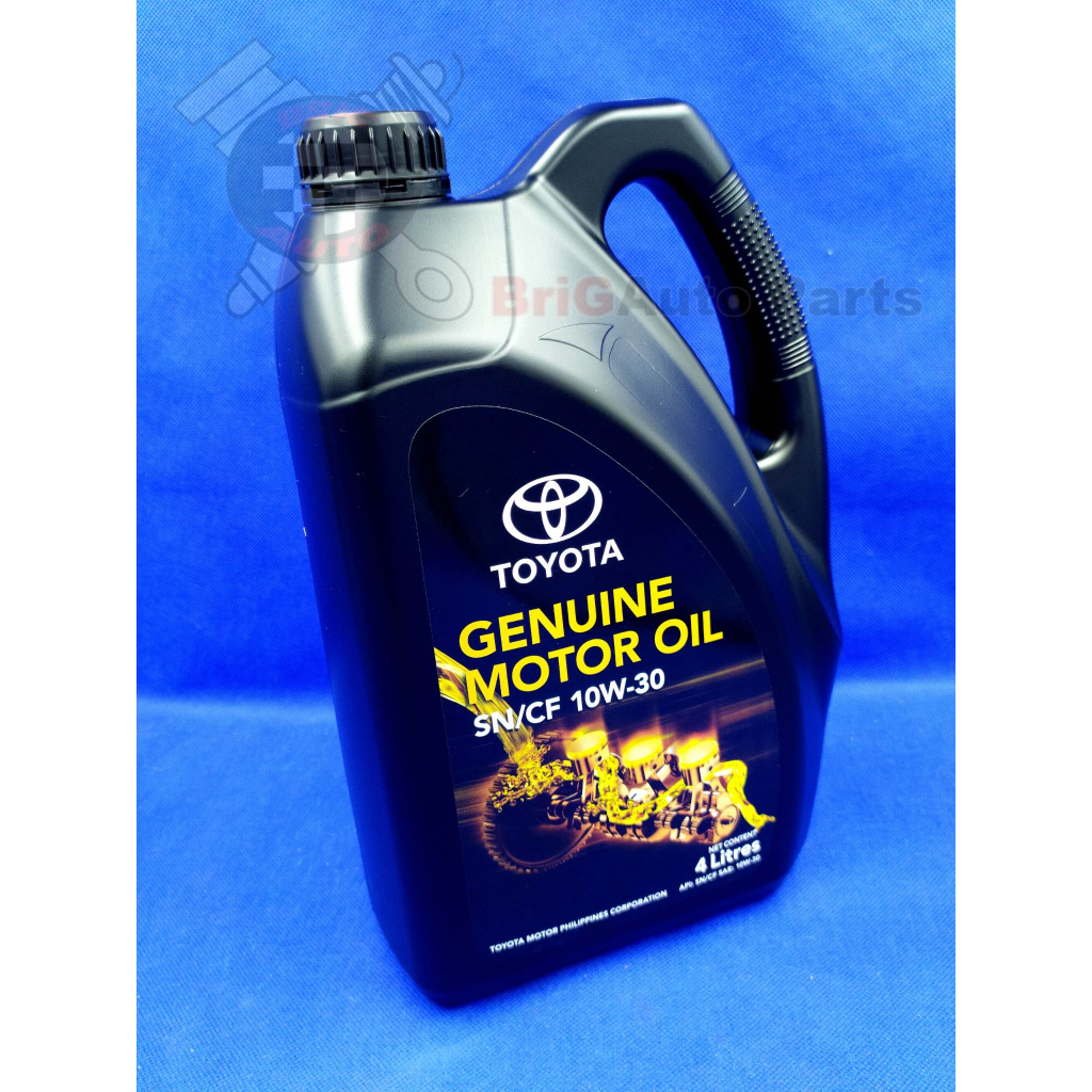Toyota Genuine Motor Oil Semi Synthetic For GAS and DIESEL 10W-30 4L ...