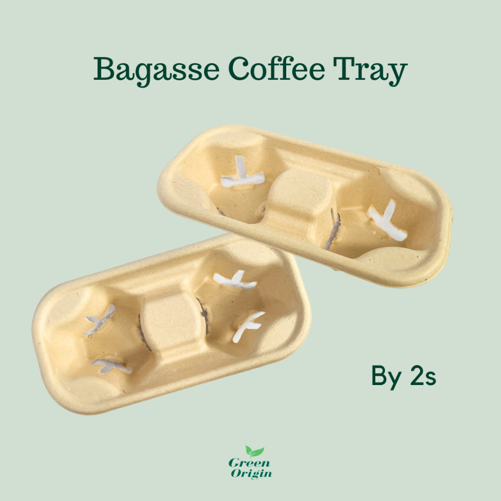 Sugarcane Bagasse Coffee Cup Holder Drinking Cup Tray By 2s Eco ...