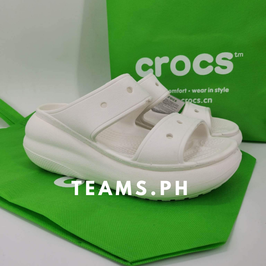 CROCS 2 STRAP SLIDE PLATFORM FOR WOMEN S4 | Shopee Philippines