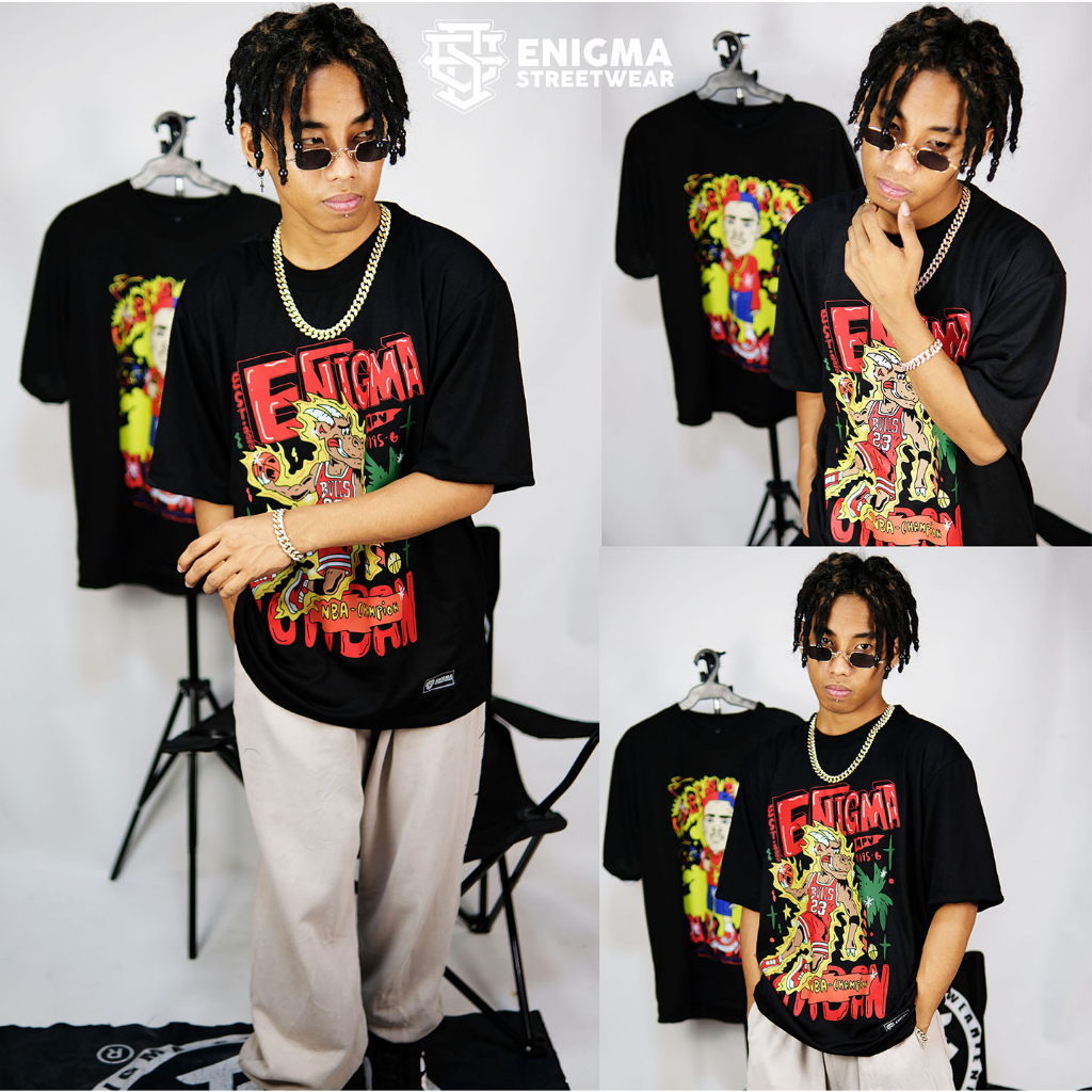 Enigma Streetwear Trending T shirt for men black pro club cotton unisex ...