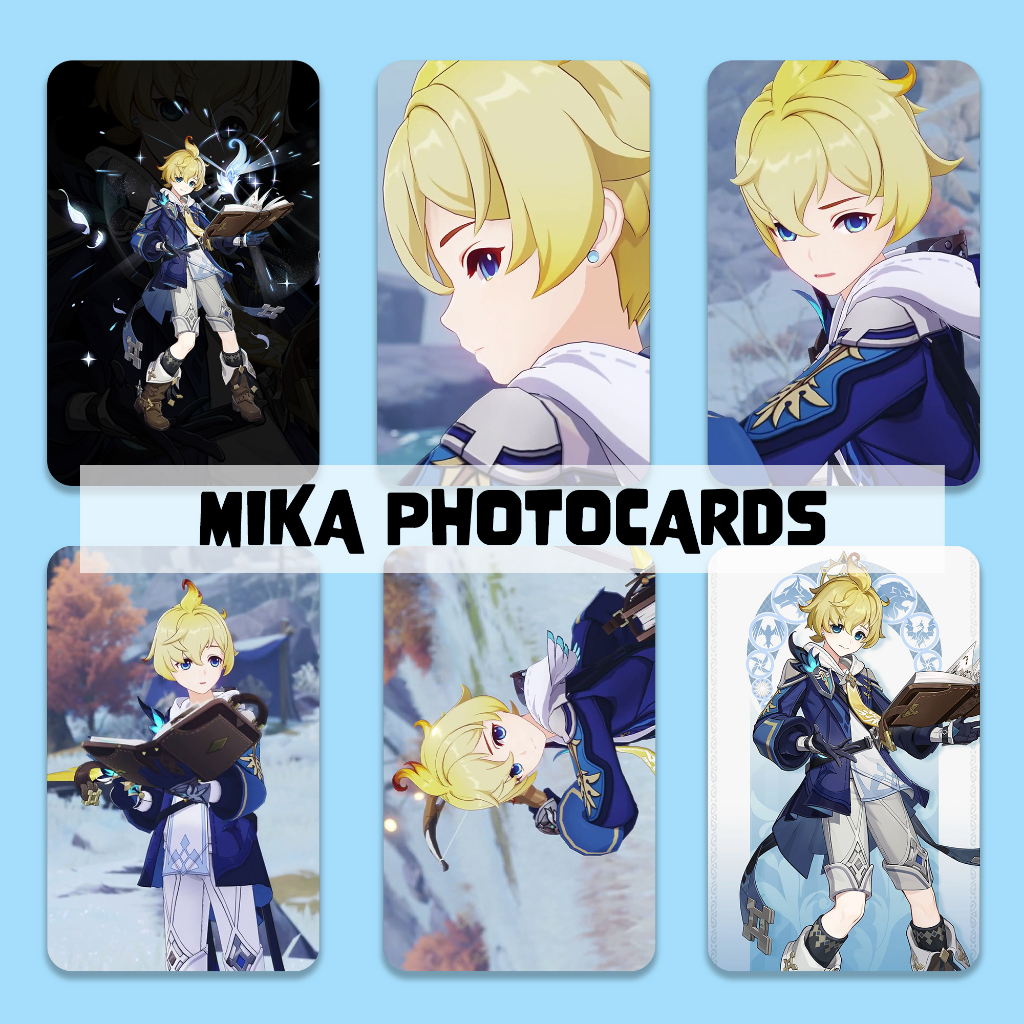 Genshin Impact Photocards - MIKA Textured Photocards Front and Back ...