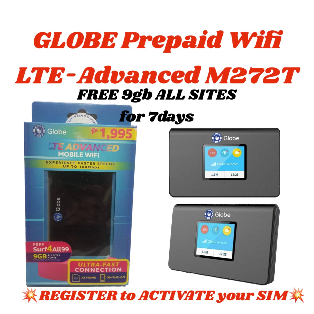 Globe Prepaid Pocket Wifi LTE-Advanced M272T and LTE M022s | Shopee ...