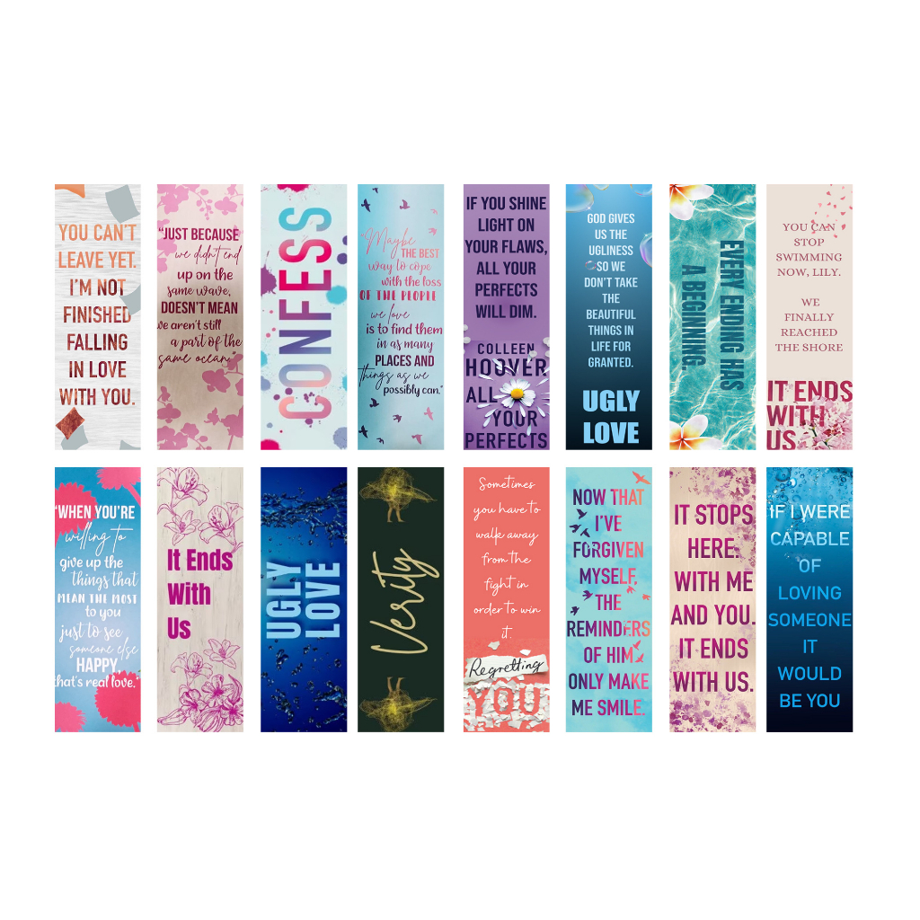 Bookmark Set (16pcs.) 3D Laminated, Anti-Scratch, Waterproof Bookmark ...