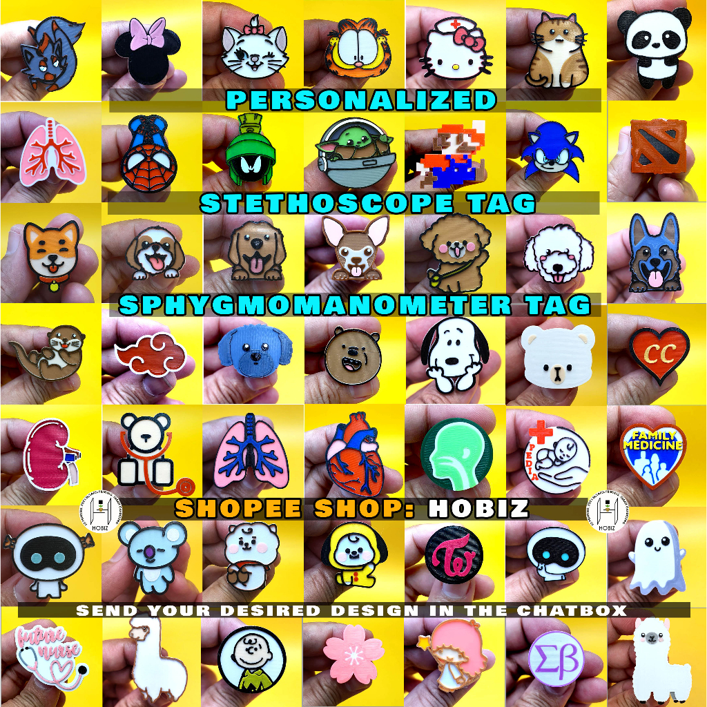 CHARMS ORNAMENTS TAGS FOR STETH AND SPHYG PERSONALISED | Shopee Philippines