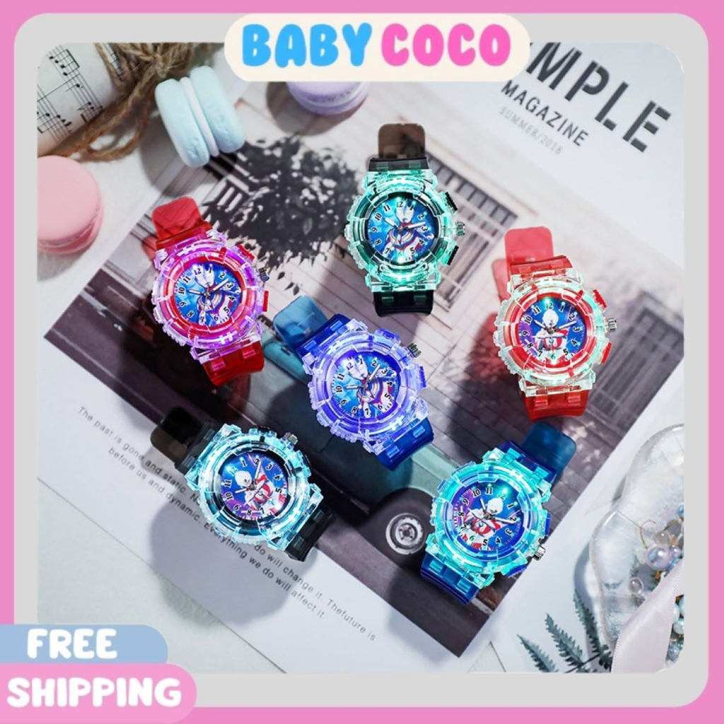 Baby coco Luminous Ultraman Watch for Kids Boy Children's Cartoon ...