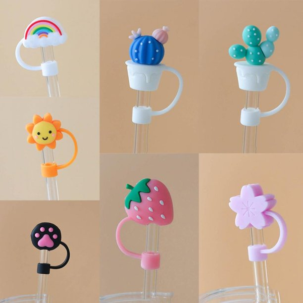 Dustproof Silicone Straws Cover Creative Cute Silicone Environmental ...